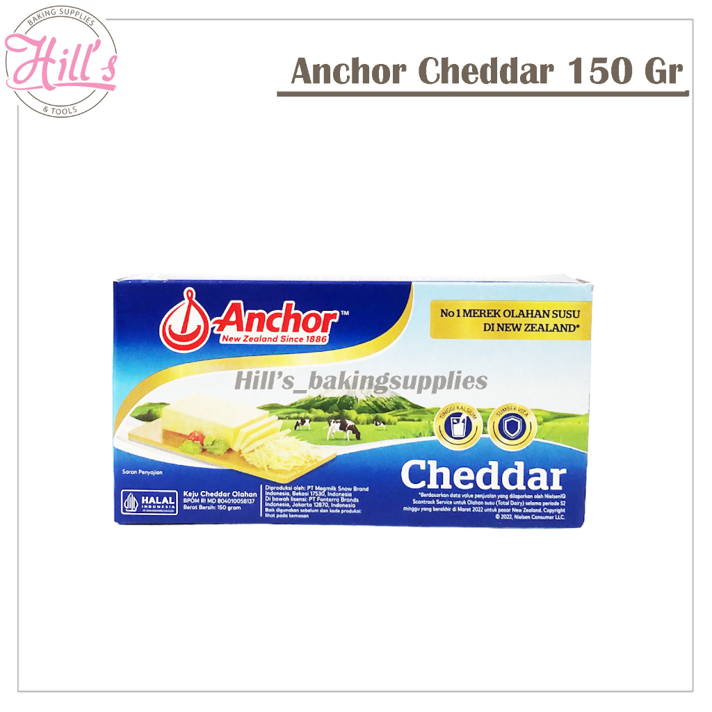 Jual ANCHOR CHEDDAR BLOCK CHEESE 150 GR / KEJU CHEDAR BLOK 150GR ...