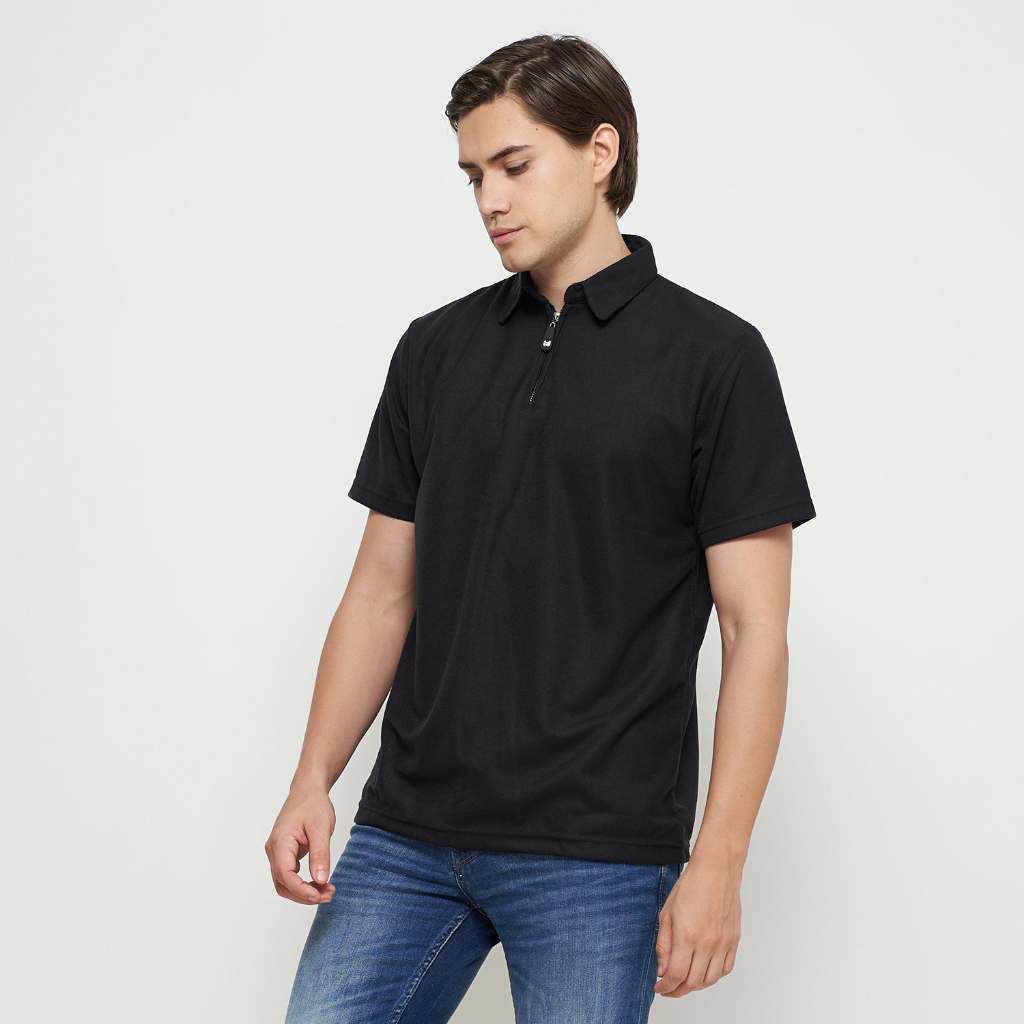 Jual Monexo - Kaos Polo Shirt Pria Kaos Kerah Lengan pendek Kaos Pria Terbaru Kaos Polo Sleting ...