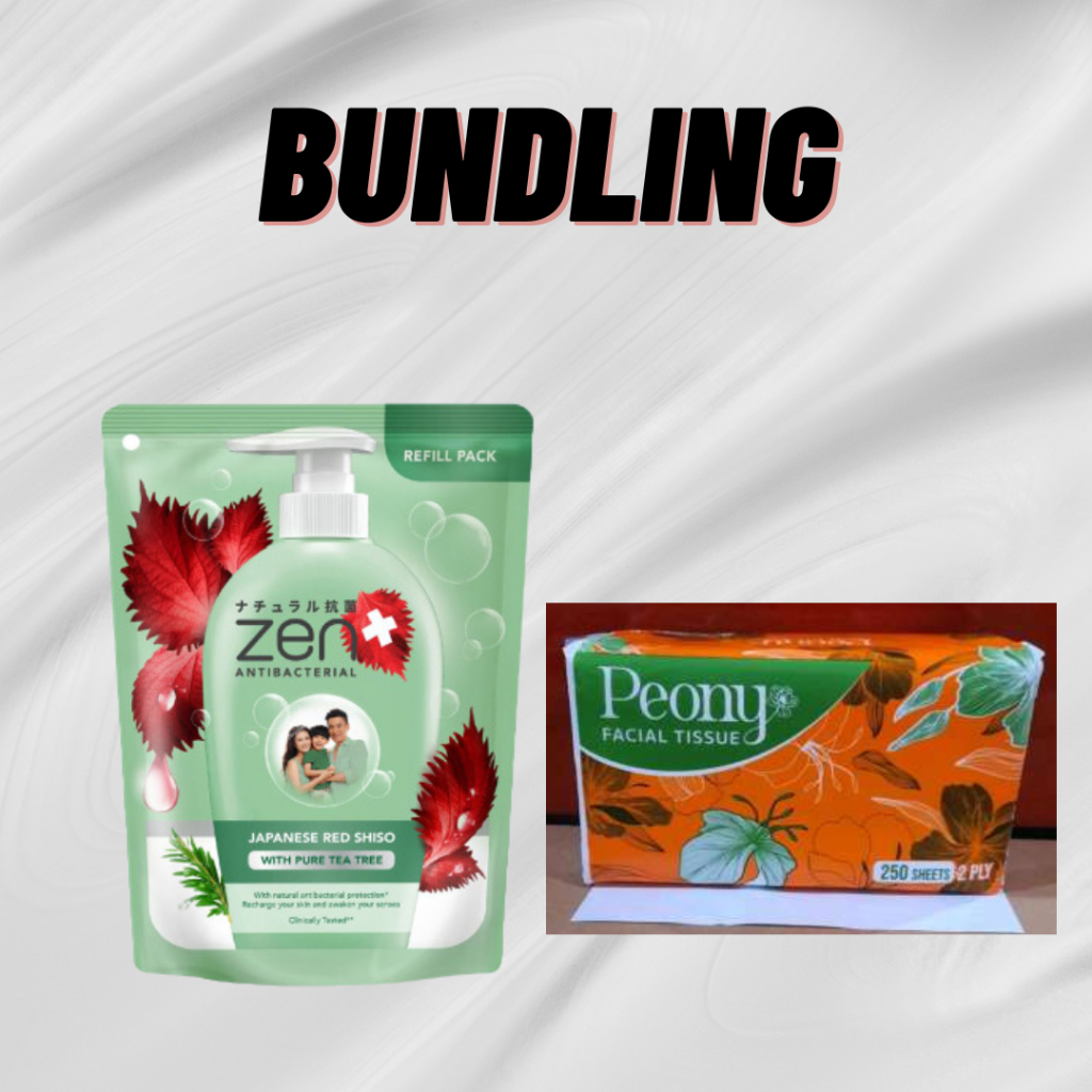 Jual Zen Sabun Mandi Japanese Red Shiso Hijau 400ml bundling Peony Tisu ...