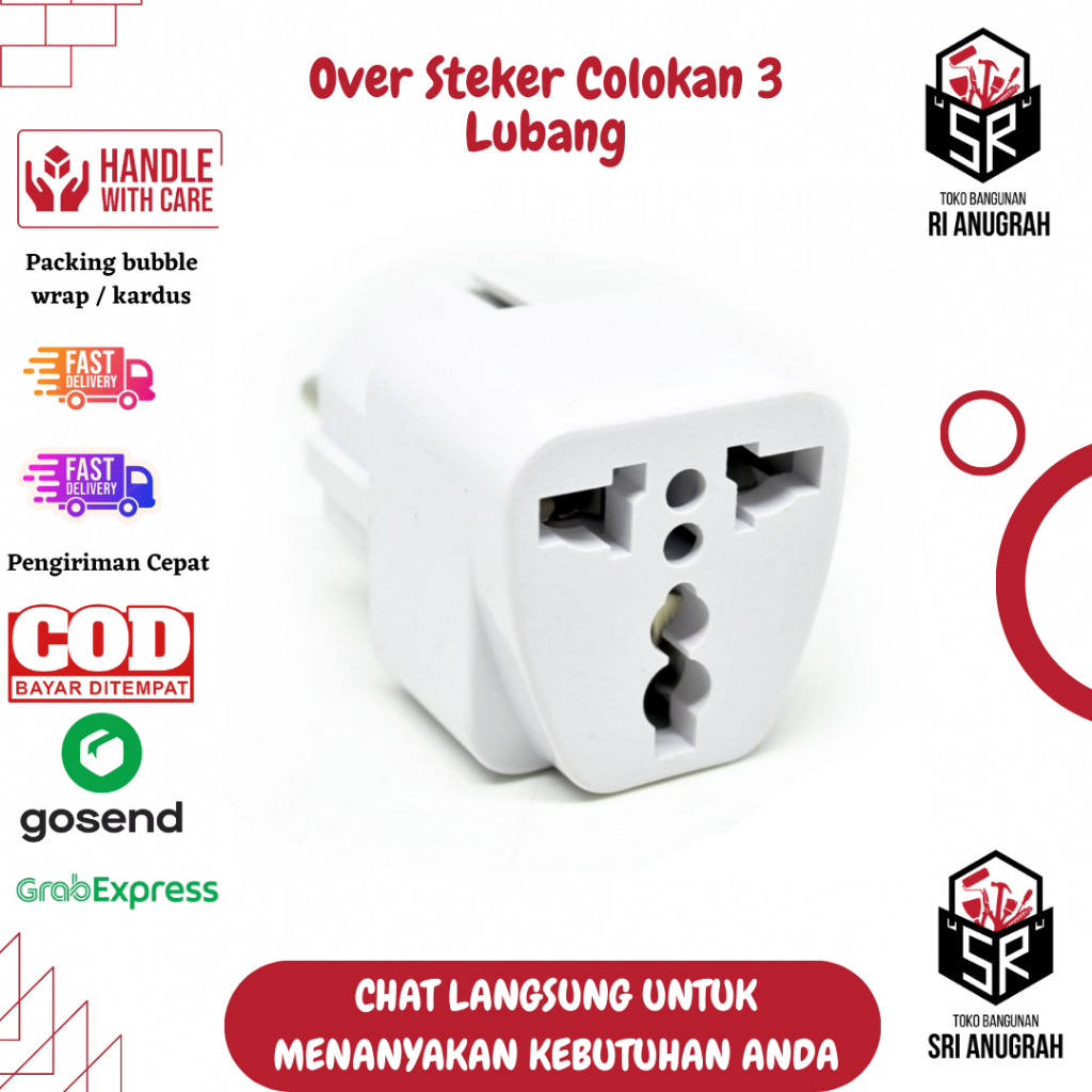 Jual Over Steker Lubang 3 Colokan Listrik | Shopee Indonesia
