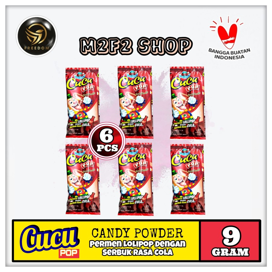 Jual Cucu Pop Permen Lollipops Dengan Serbuk Rasa Cola - 9 gr (Kemasan ...