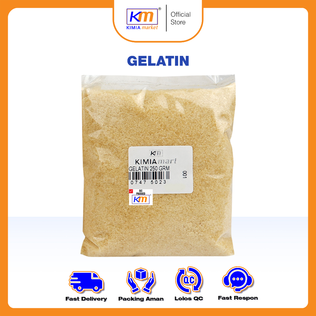 Jual Gelatin Food grade ukuran 250gr / Gelatin Bubuk Halal / Gelatin ...