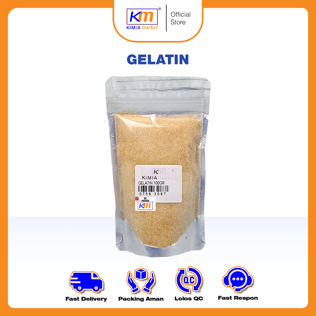 Jual Gelatin Food Greade ukuran 100gr / Gelatin Bubuk Halal / Gelatin ...