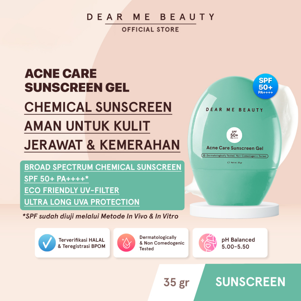 Jual [BACK IN STOCK] Dear Me Beauty Acne Sunscreen Gel (BUY 2PCS SAVE ...