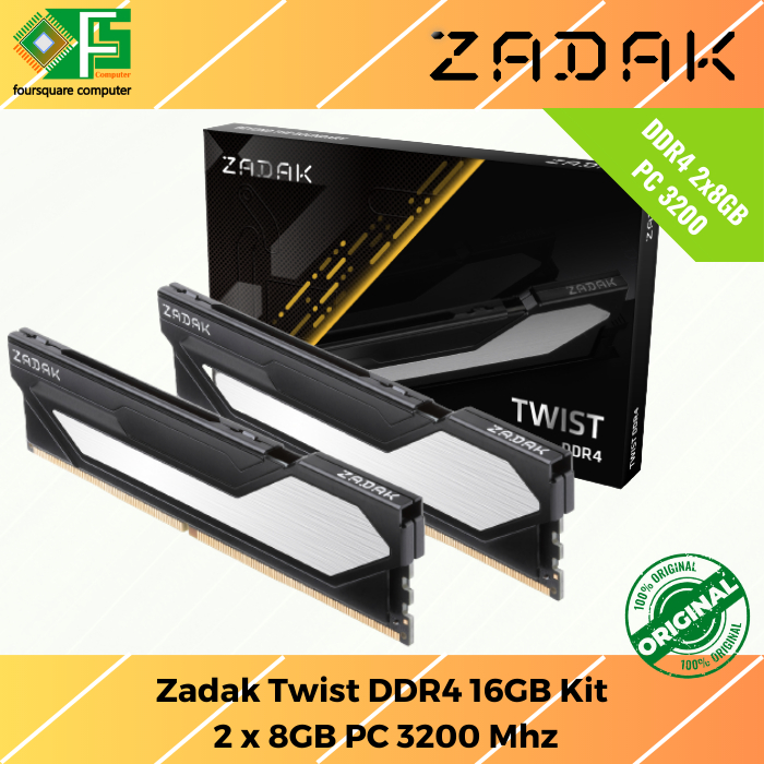Jual Ram Zadak Twist DDR4 16GB Kit 2x8GB PC 3200 Mhz Memory PC | Shopee ...