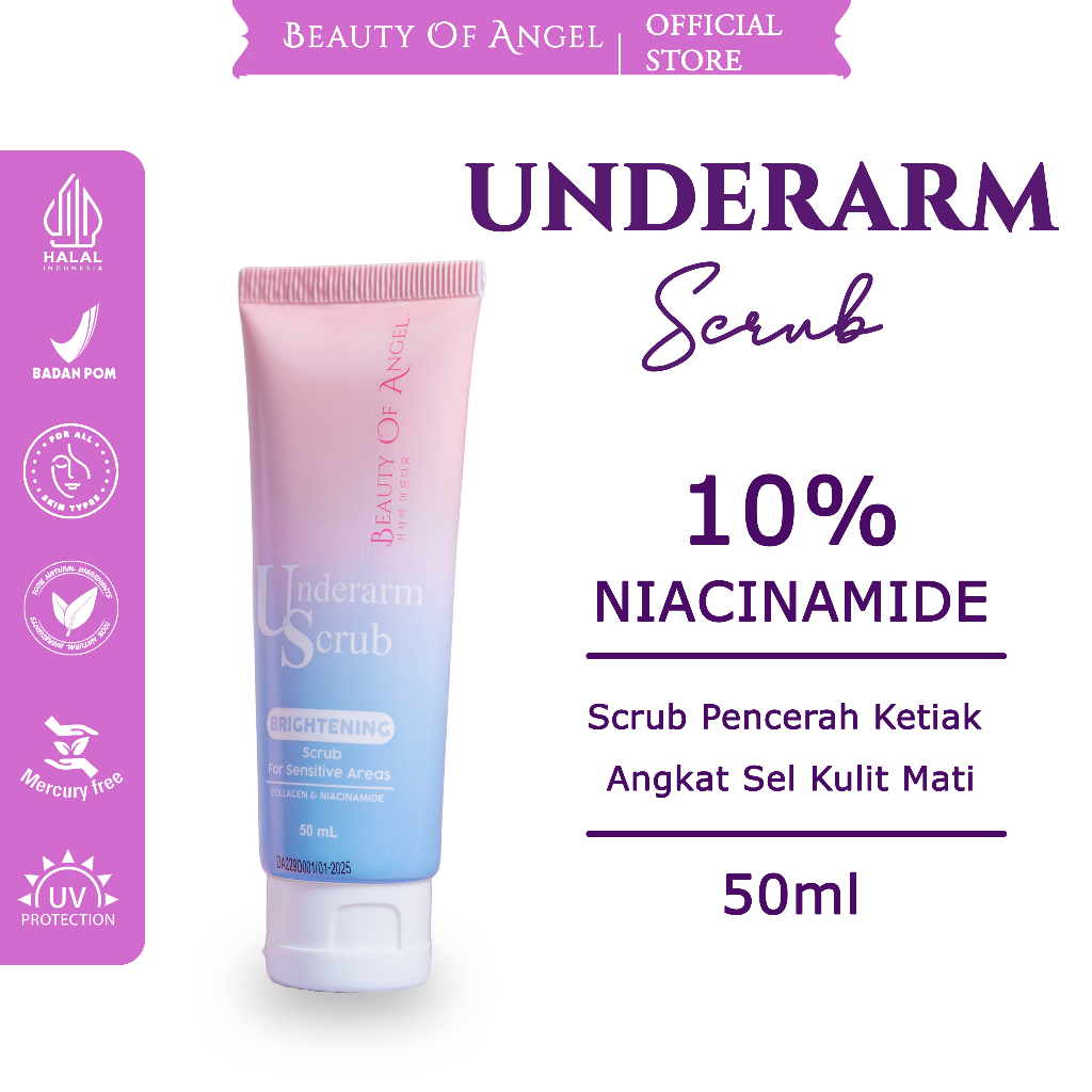 Jual Beauty Of Angel Underarm Scrub Mengangkat Sel Kulit Mati Pencerah ...