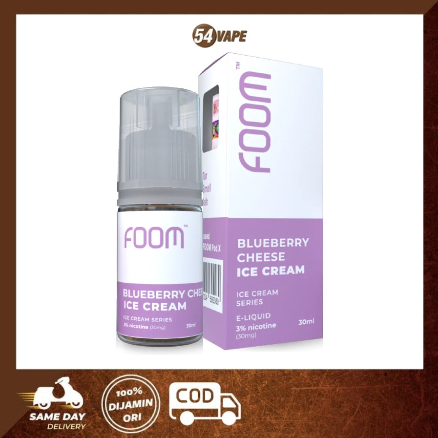 Jual Liquid FOOM Saltnic Blueberry Cheese Ice Cream Series 30ml 30mg ...