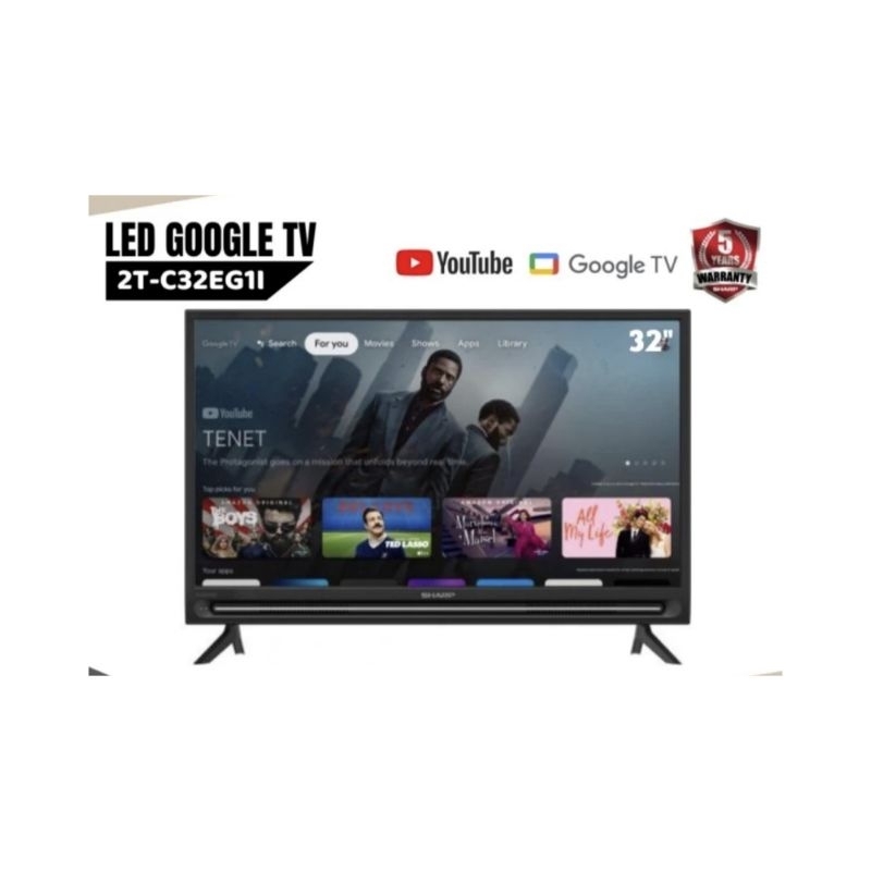 Jual TV Led Sharp 2T-C32EG1I Google Tv 32 inch | Shopee Indonesia
