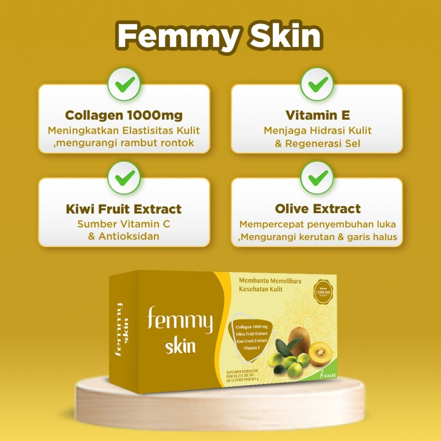 Jual FEMMY SKIN MINUMAN COLAGEN ISI ( 12 SACHET ) | Shopee Indonesia