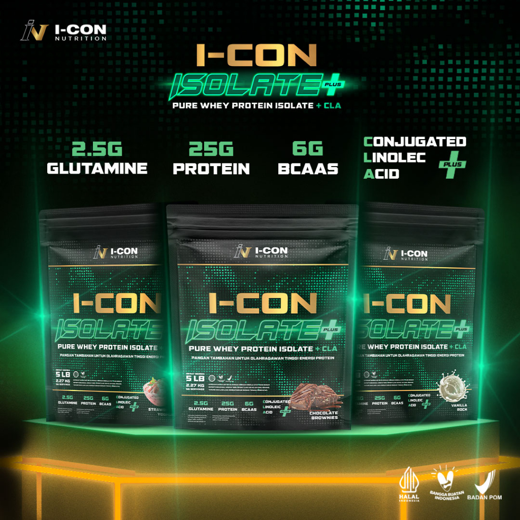 Jual Icon Nutrition Whey Isolate Plus isi5 lbs 2,27 kg whey protein ...