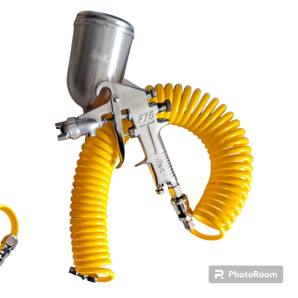 Jual PAKET SPRAY GUN F75 PLUS SELANG RECOIL 6 METER | Shopee Indonesia