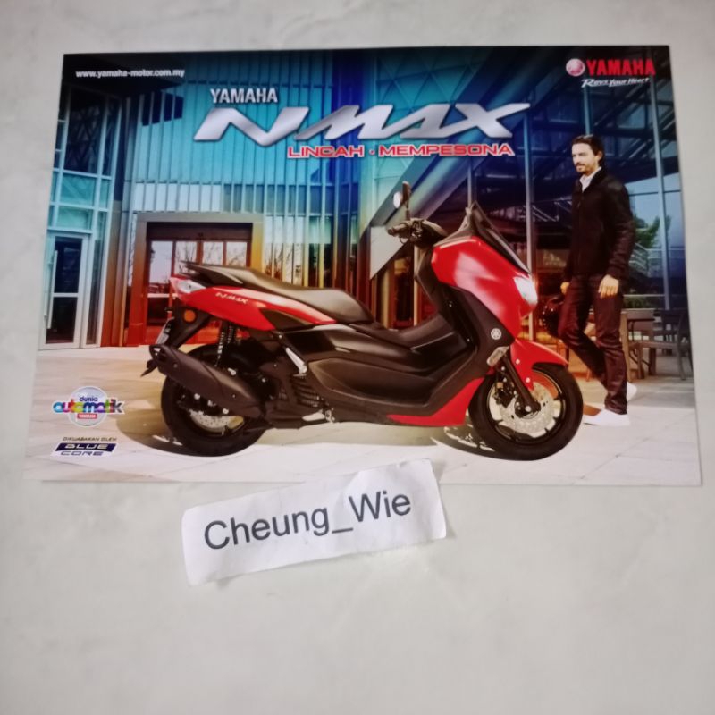 Jual poster Brosur Yamaha Nmax 155 Lincah mempesona merah Hong Leong ...