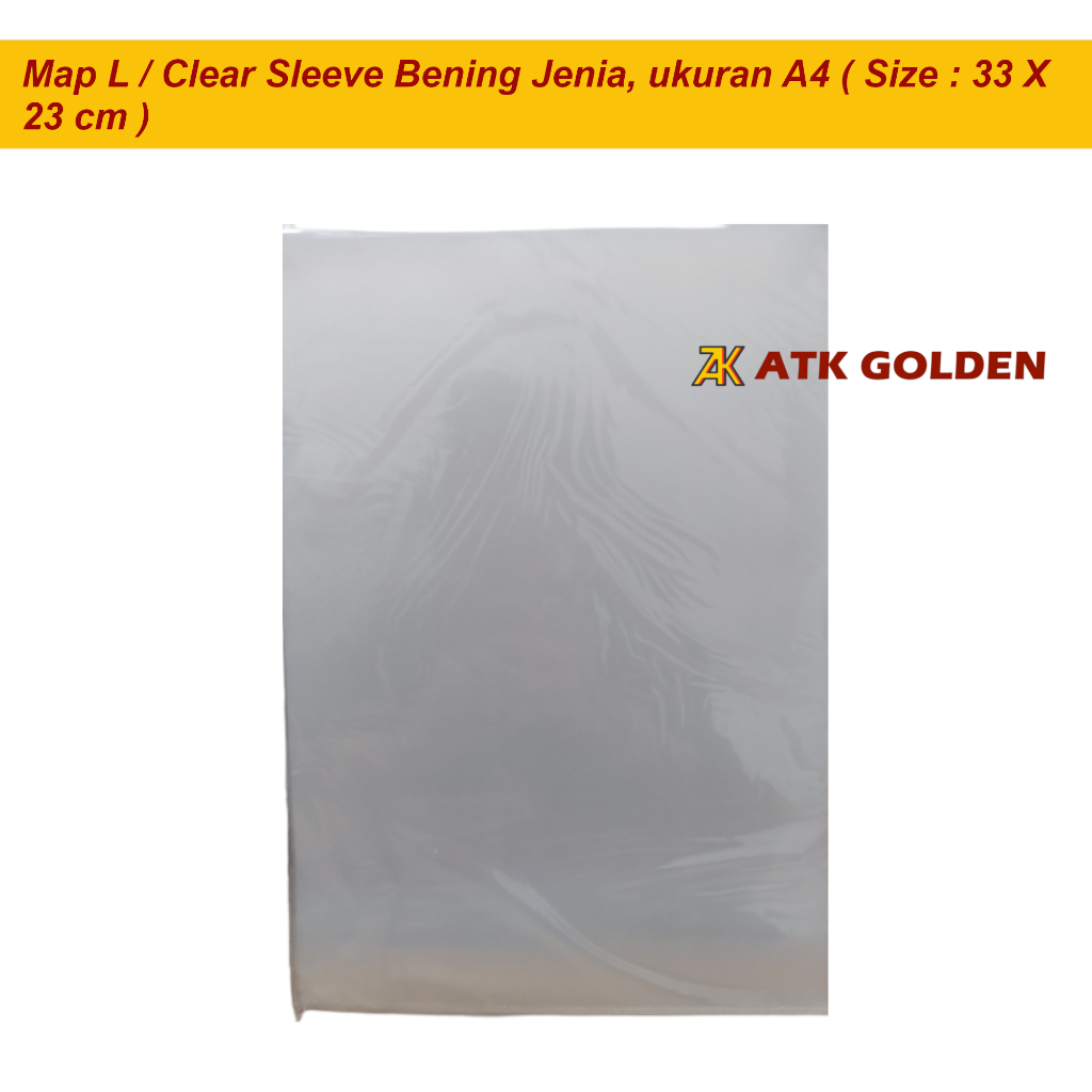 Jual Map L/Clear Sleeve Bening ukuran A4 Jenia | Shopee Indonesia
