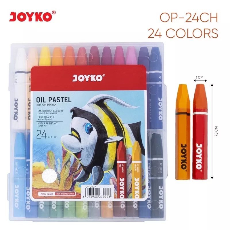 Jual OIL PASTEL JOYKO/CRAYON JOYKO 24WARNA HEXAGONAL (OP-24CH) | Shopee ...