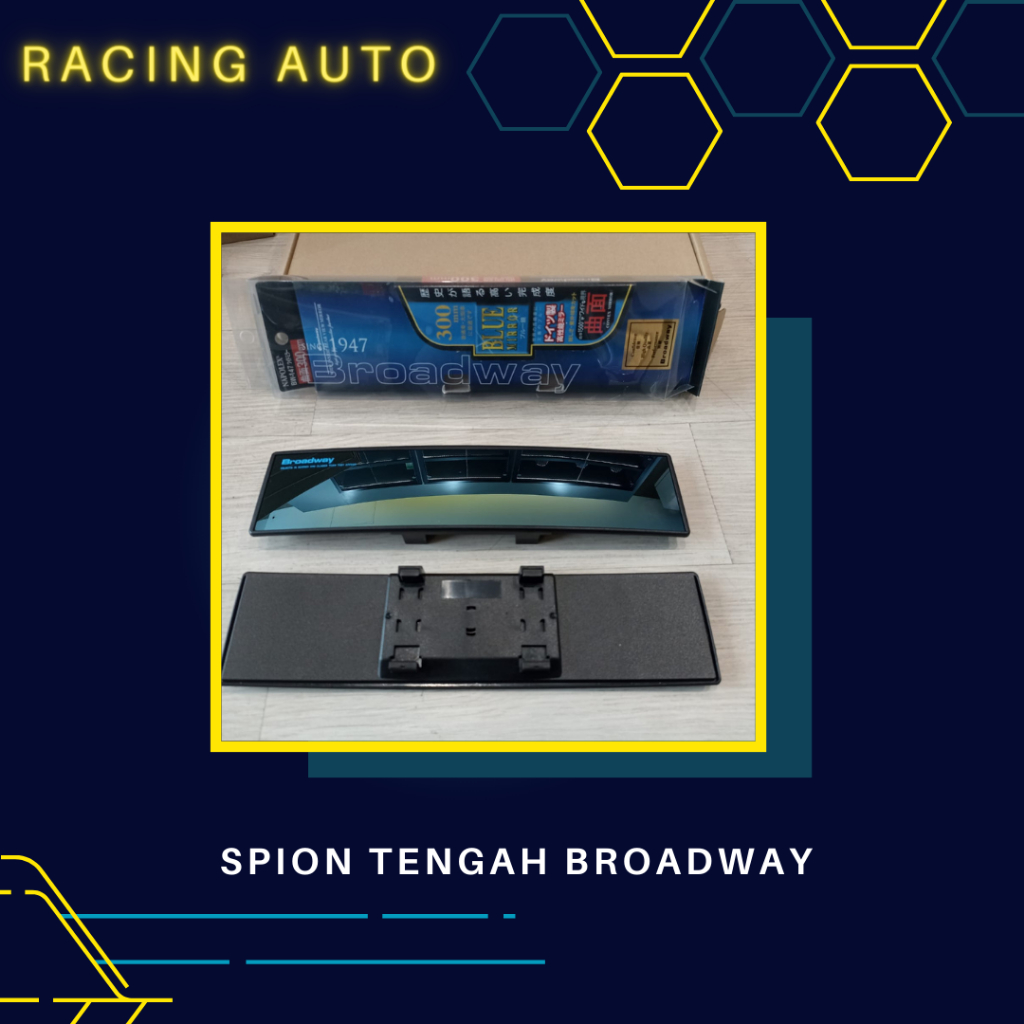 Jual Broadway Kaca Spion Tengah Mobil Cembung - Kaca Biru 300mm ...