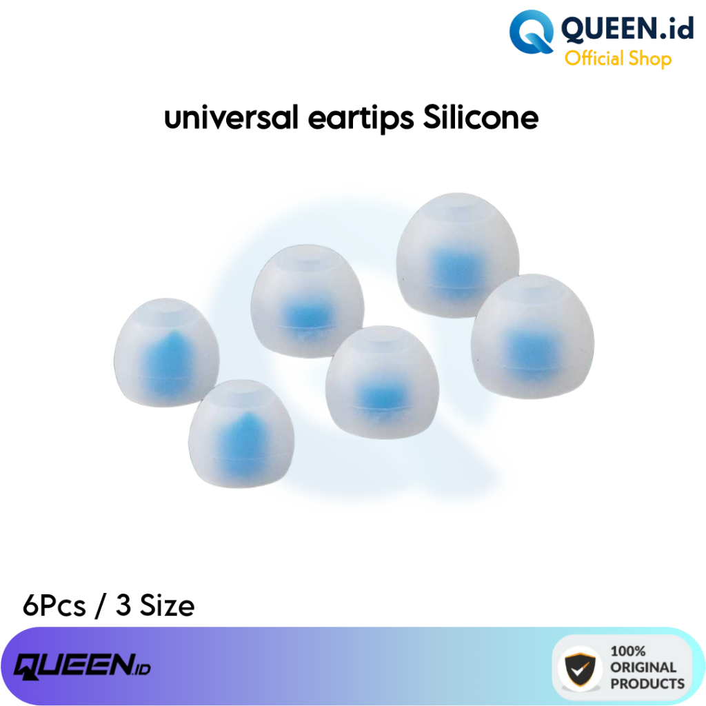 Jual QUEEN Eartips Earbuds Headset Replacement Silicone Tip Karet ...