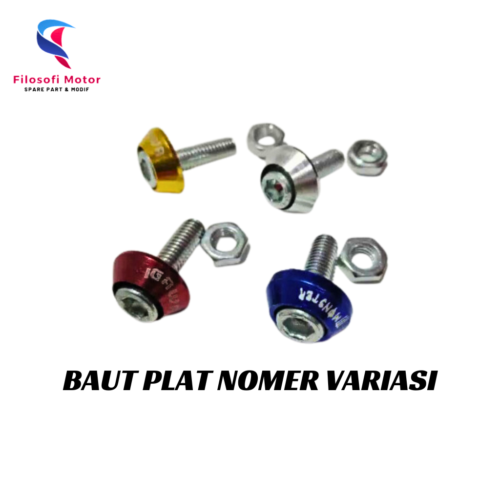 Jual baut L monel plat nomor variasi baut plat nomor variasi per biji ...
