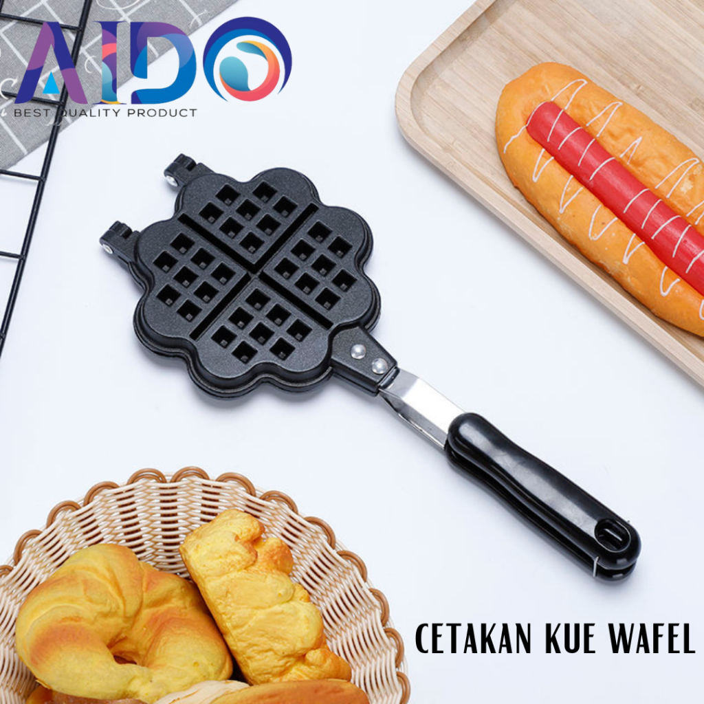 Jual Cetakan Kue Waffle Croffle Maker Bunga 4 Sisi Cetakan Waffle Maker ...