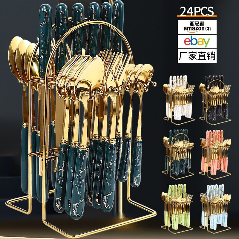 Jual Cutlery Set 24 Pcs - Sendok Garpu Set Sultan Mewah - Peralatan Makan | Shopee Indonesia