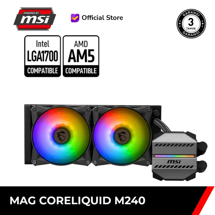 Jual MSI MAG CORELIQUID M240 AIO LIQUID COOLING | Shopee Indonesia