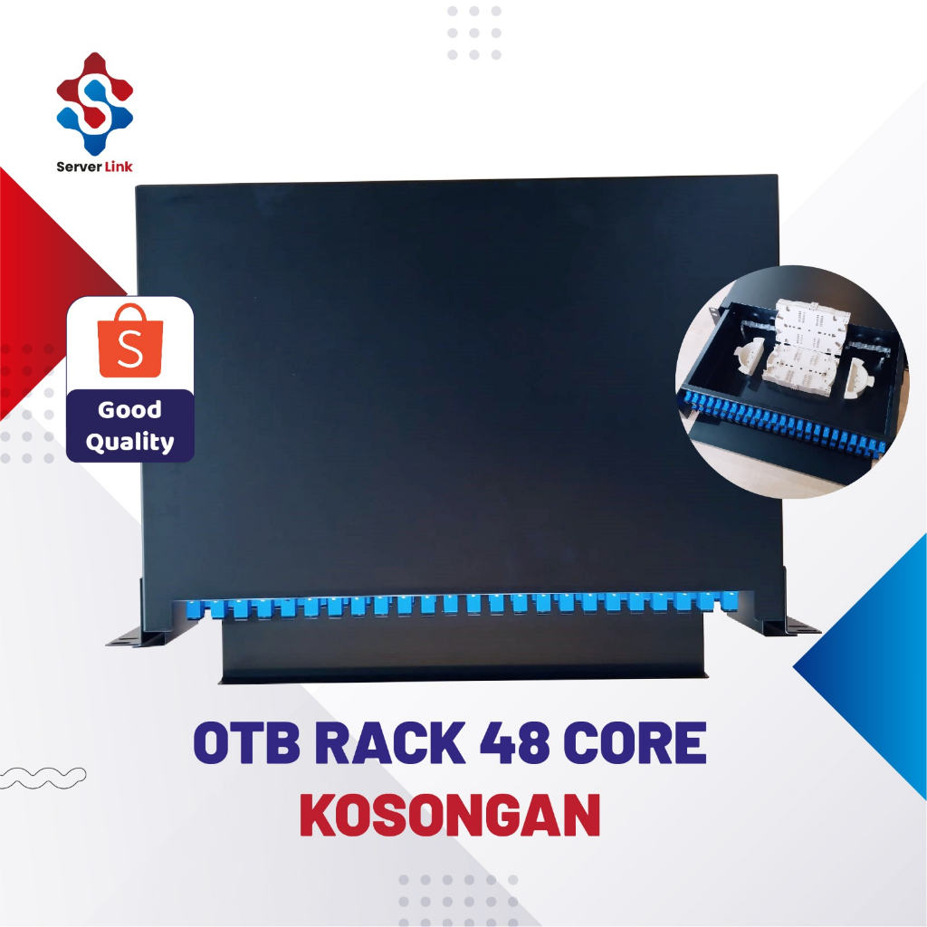 Jual Patch Panel Sliding 48 Core / OTB Rack 48 Core 2 U Garuda Fiber ...