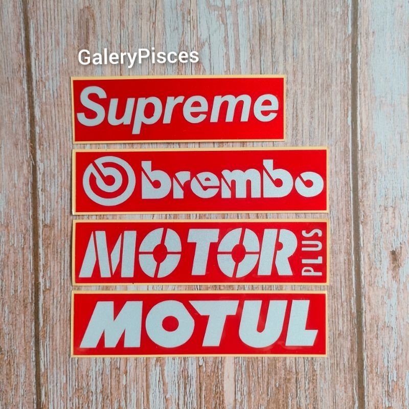 Jual stiker cutting motor supreme brembo motul stiker racing | Shopee ...