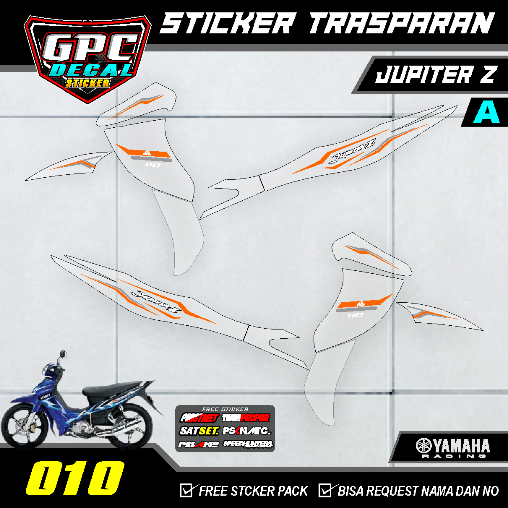 Jual STRIPING TRANSPARAN JUPITER Z OLD DESAIN MINIMALIS KEREN GPC DECAL ...