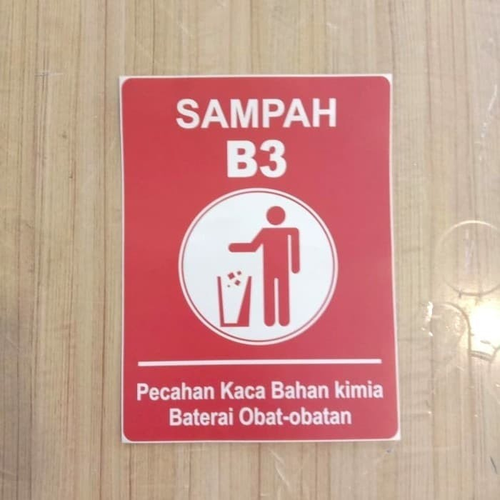 Jual Sign Stiker Rambu Sampah B3 Sign Sticker Sampah Kaca Kimia Obat ...