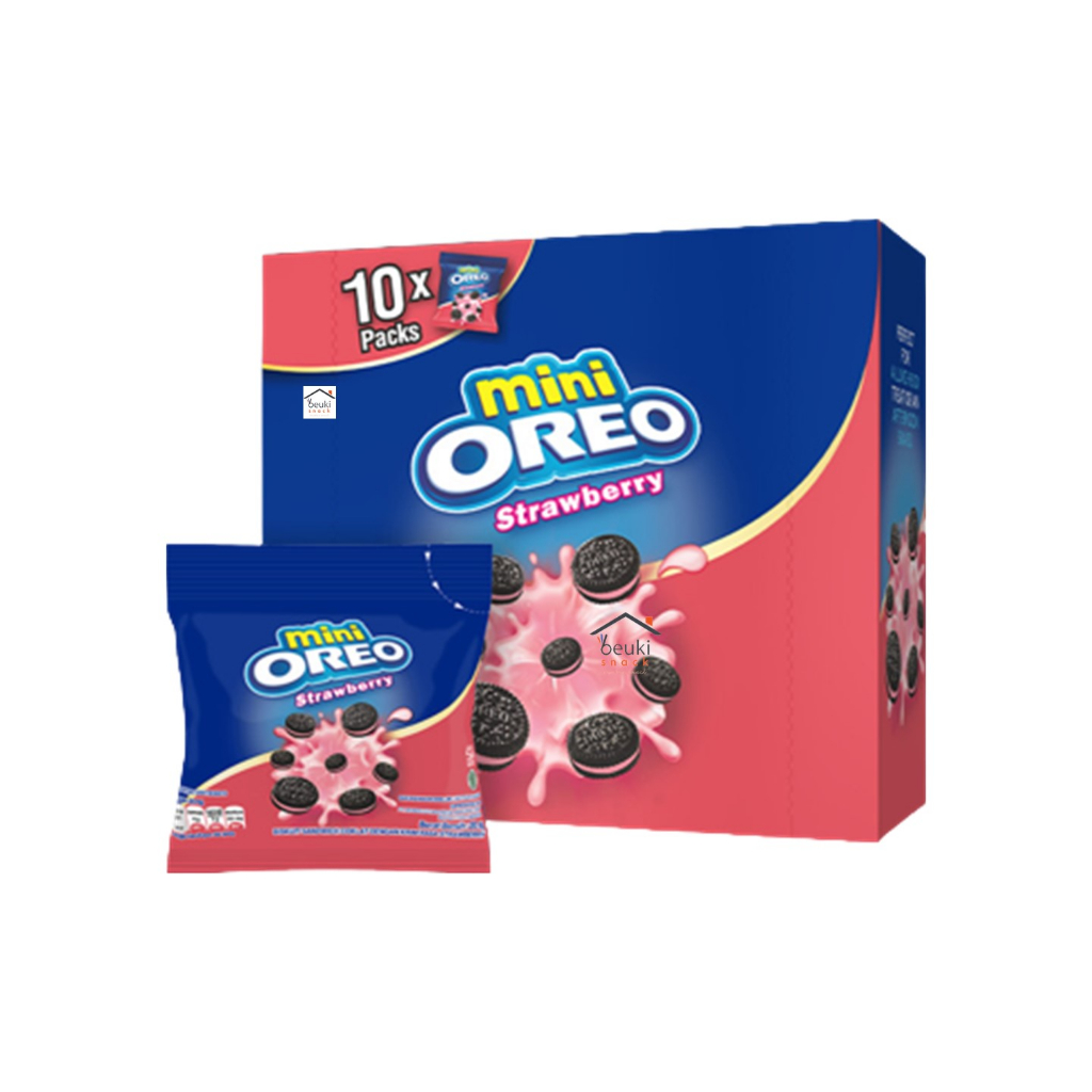 Jual Oreo Mini Strawberry Box Kue Biskuit Mini Oreo Rasa Stroberi ...