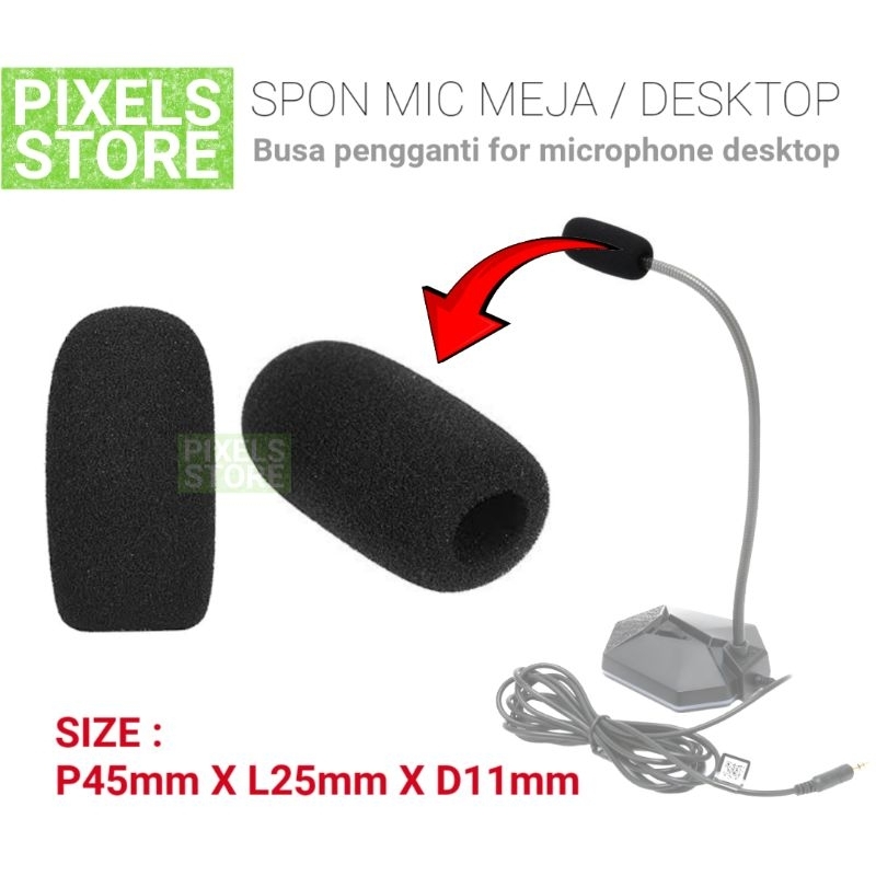 Jual Busa Spon Mic Meja Podium Microphone Desktop 45mm | Shopee Indonesia