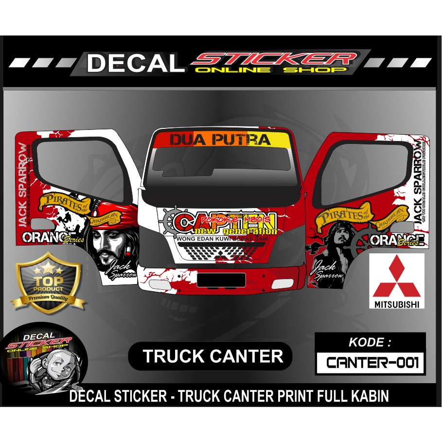 Jual STIKER KABIN TRUK CANTER FULL DECAL MOTIF NEW | Shopee Indonesia