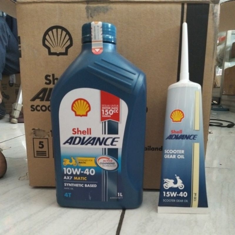 Jual oli Shell advane matic AX7 10w-40 isi 1000ml berikut oli gardan ...