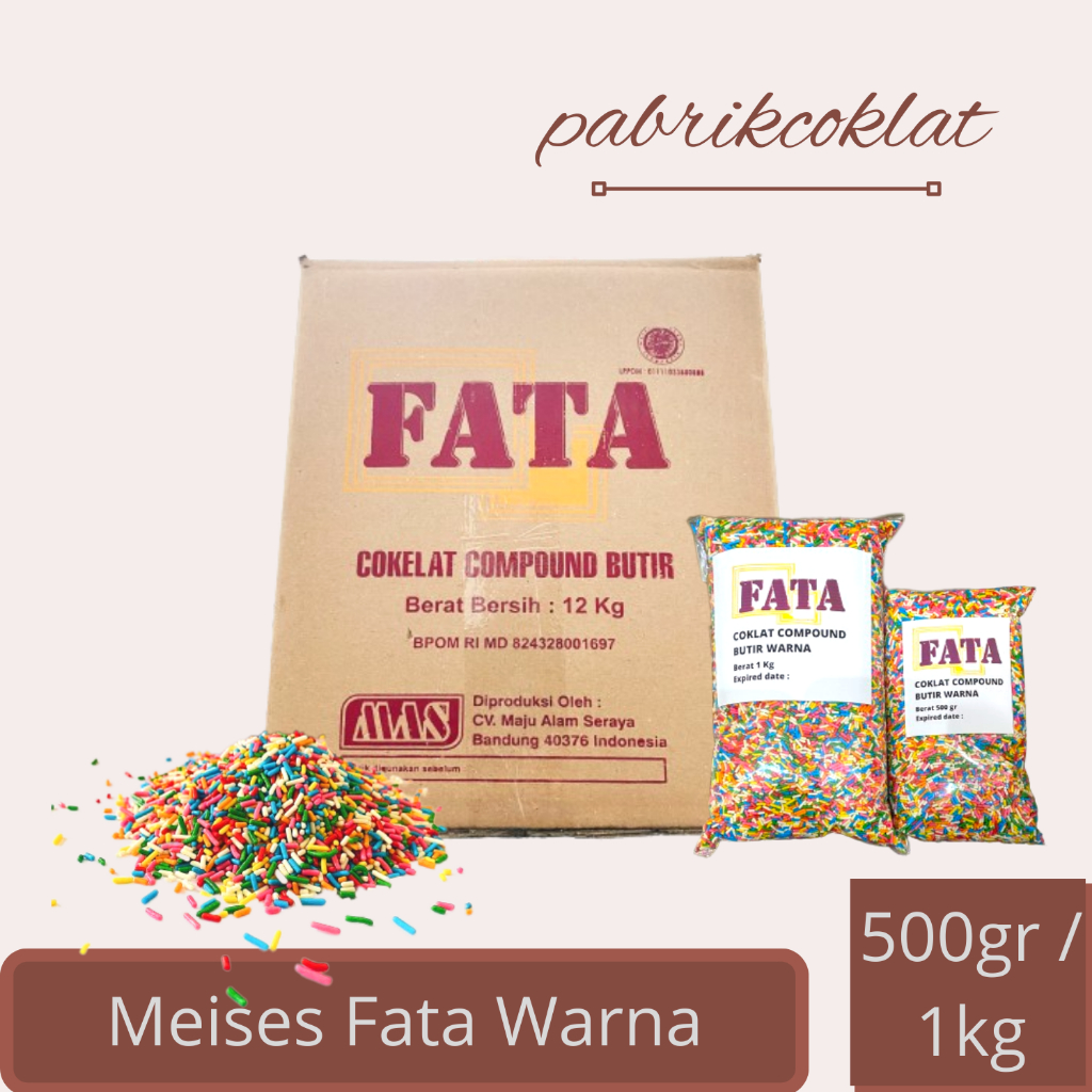 Jual Meises WARNA FATA / Coklat Butir Warna / Meses Warna Warni 500gr ...