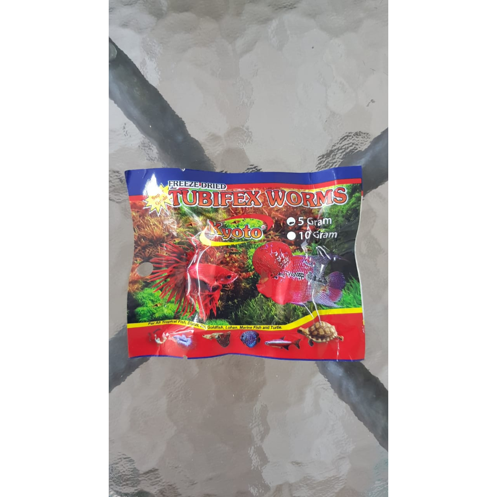 Jual Tubifex Worm Cacing Kering Cacing Pakan ikan 5 Gram | Shopee Indonesia