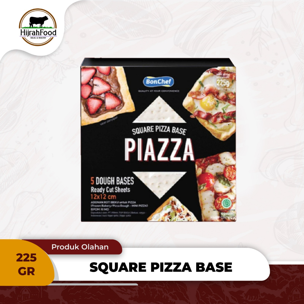 Jual Bonchef Square Pizza Base | Piazza Mini Pizza Dough - 225 gr (5 ...