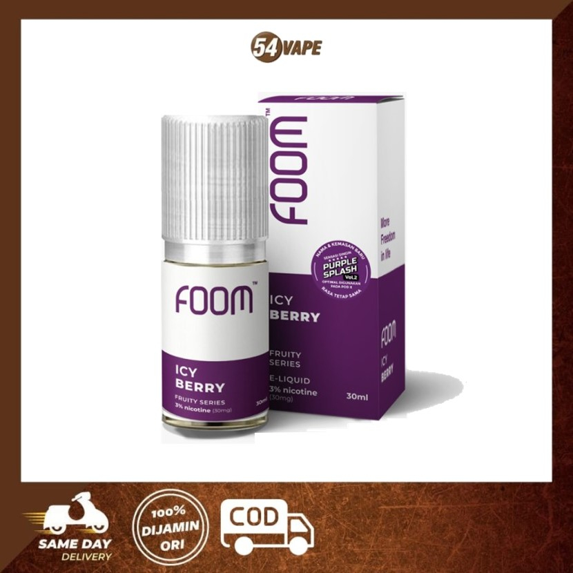 Jual Liquid FOOM Saltnic Icy Berry 30ml 30mg | Shopee Indonesia