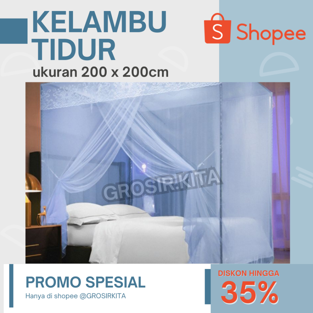 Jual Kelambu anti nyamuk Super Jumbo 200x200 Motif Polos | Shopee Indonesia
