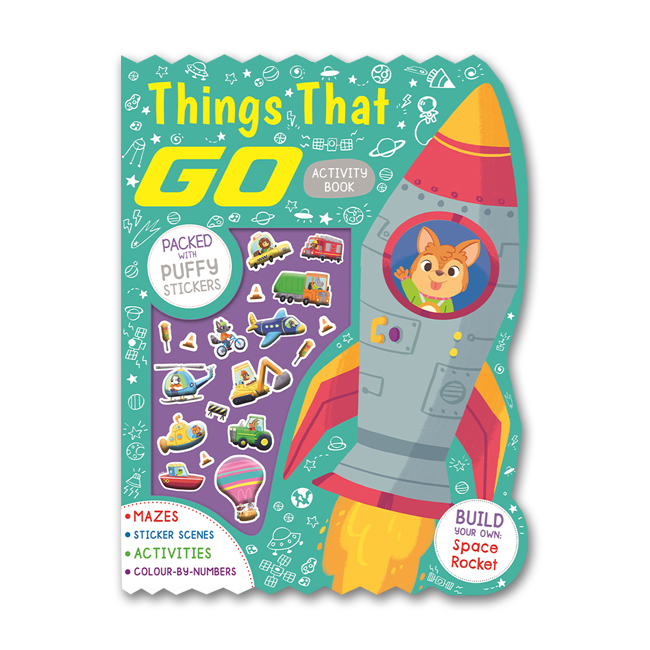 Jual Buku aktivitas - Things That Go Activity Books with puffy stickers ...