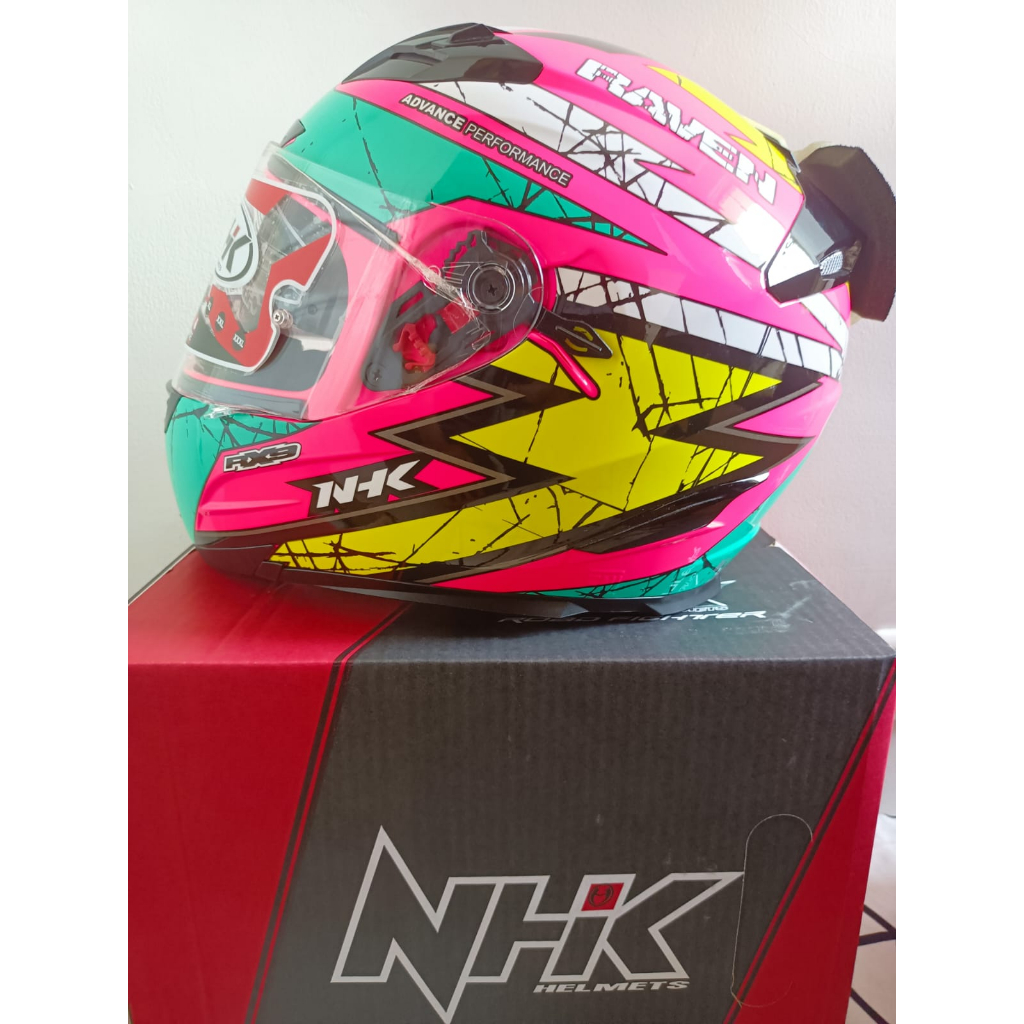 Jual HELM NHK RX9 PINK RAVEN ALL VARIAN FULL FACE ORI SNI | Shopee ...