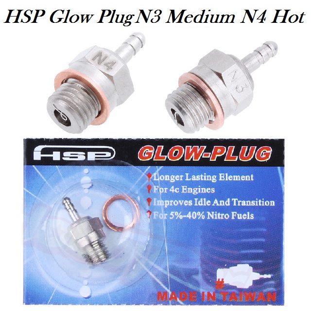 Jual HSP Busi Glow Plug Medium Hot N3 N4 Nitro Engine RC Car | Shopee Indonesia