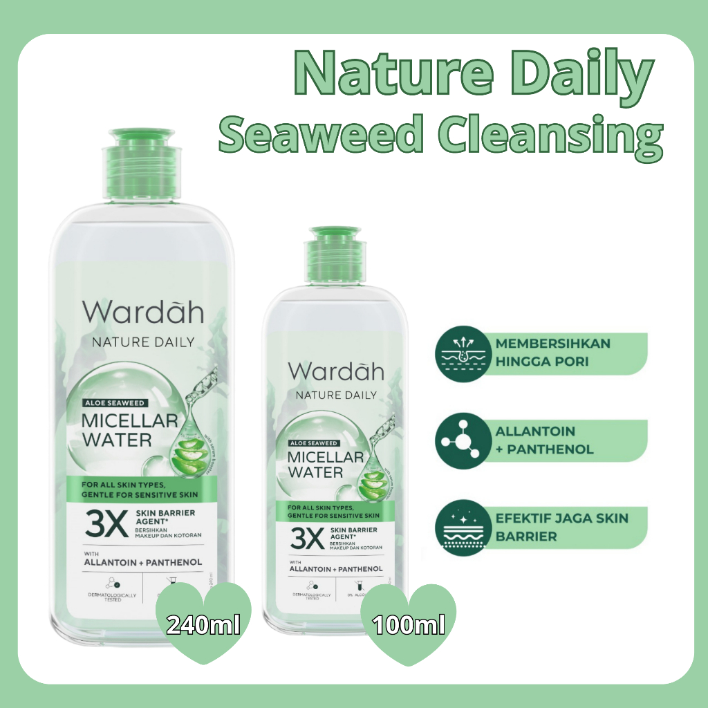 Jual Wardah Nature Daily Aloe Seaweed Cleansing Micellar Water 100ml ... Jual Wardah Nature Daily Aloe Seaweed Cleansing Micellar Water 100ml ...