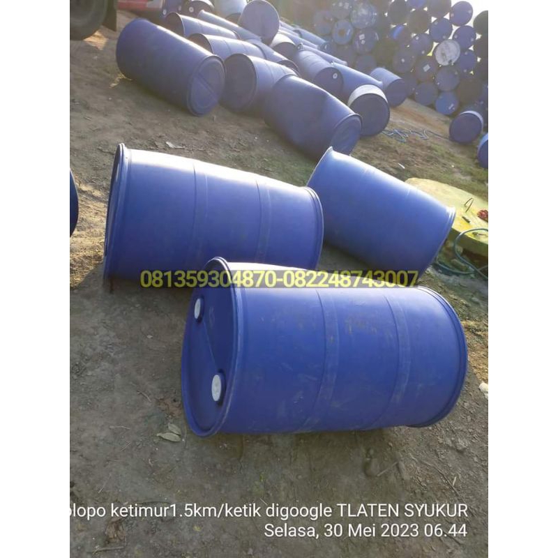Jual Drum plastik bekas 200liter/tong plastik bekas tebal/drum plastik ...