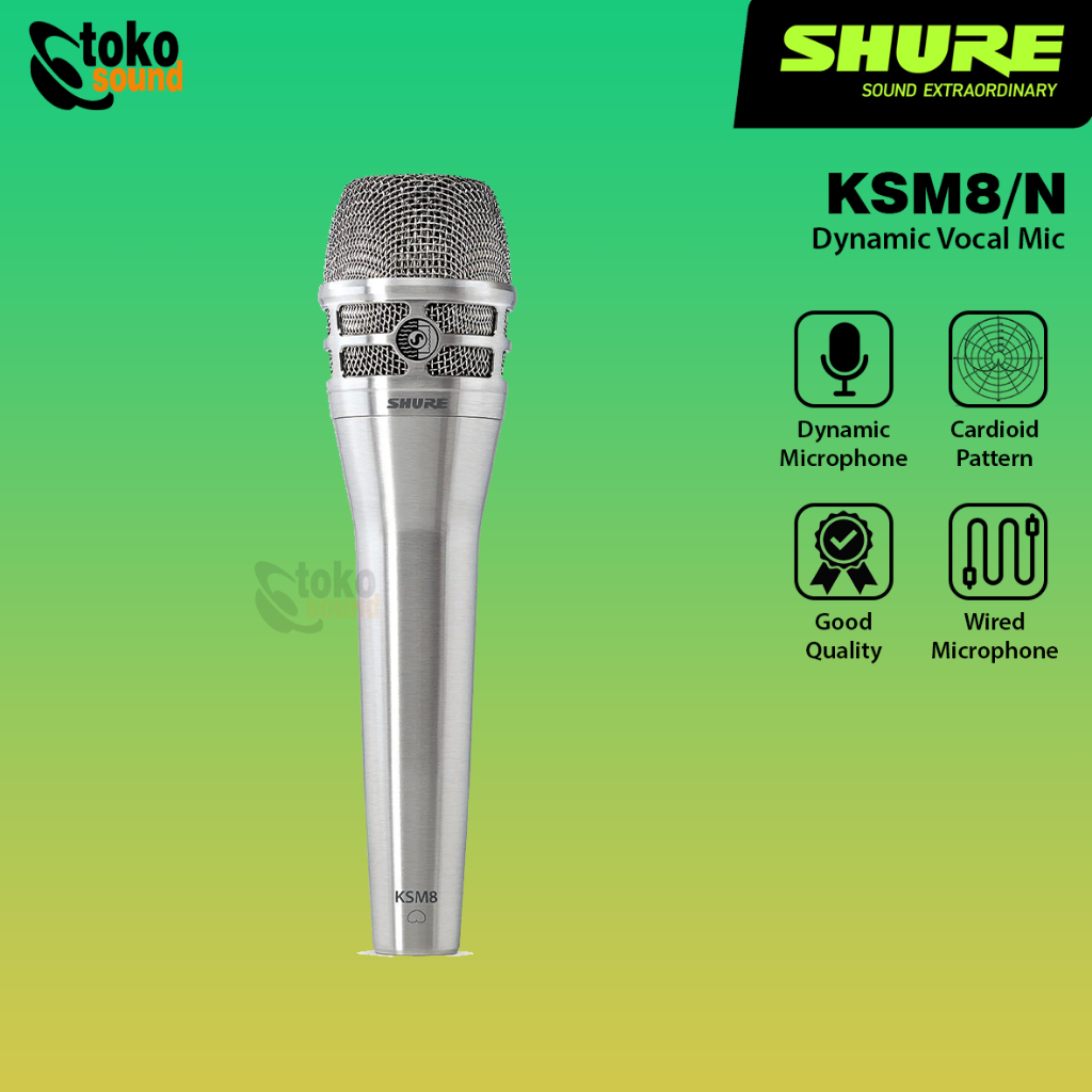 Jual Shure KSM8/N KSM8 - Dualdyne Dynamic Vocal Microphone Original | Shopee Indonesia