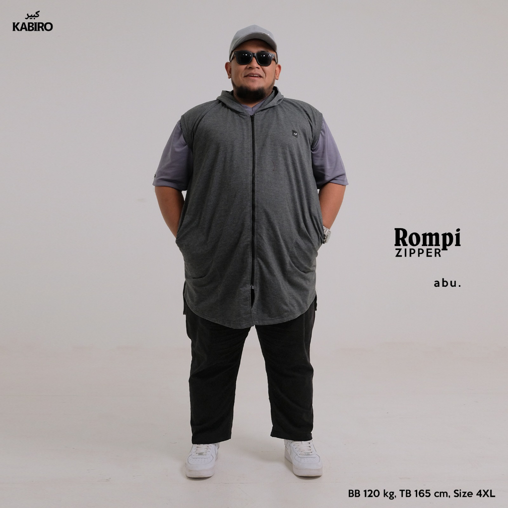 Jual Rompi Sholat Zipper Jumbo Big Size Kabiro by Rosal | Shopee Indonesia