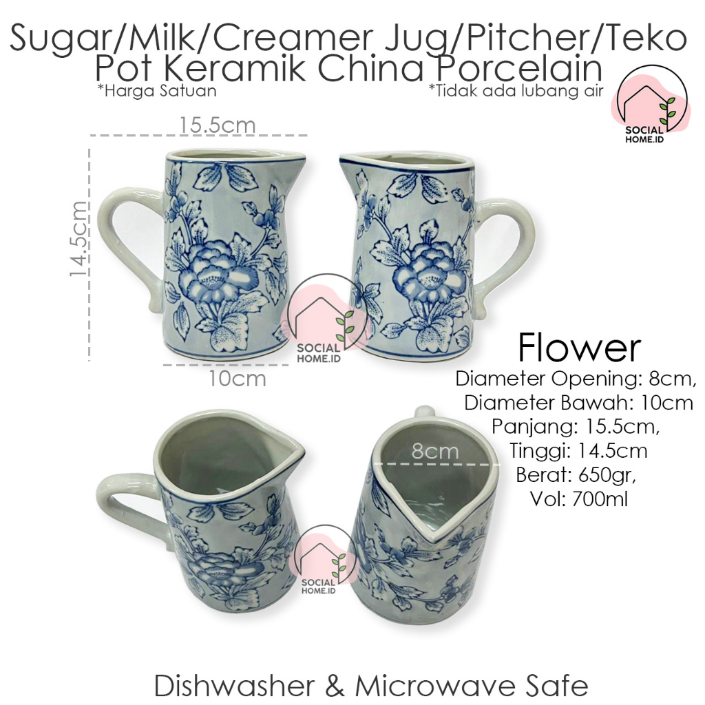 Jual Sugar Gula Cair Creamer Saus Pot Mini Jug Teko Minum Pitcher ...
