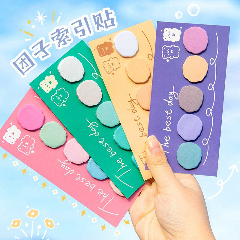 Jual 5Pad Mini Sticky Notes Bulat The Best Day Round Memo Notes ...