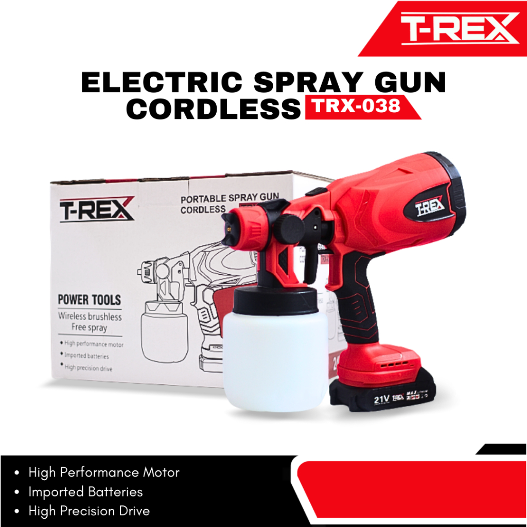 Jual T-REX PISTOL SEMPROTAN CAT LISTRIK TANPA KABEL CORDLESS Electric ...