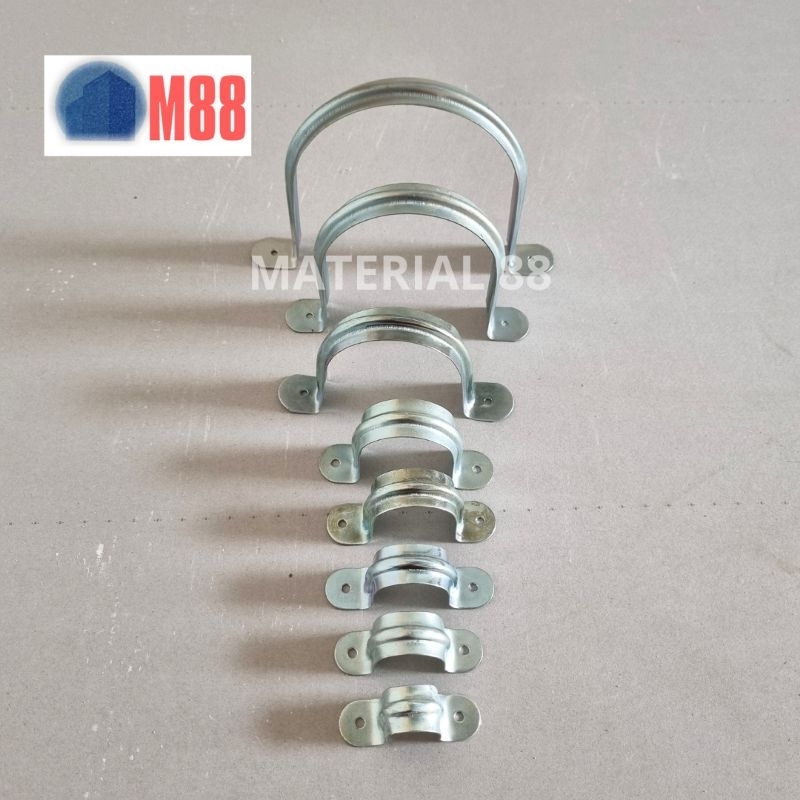 Jual Klem Omega 1 inch Galvanis - Klem Besi Pipa PVC Pralon 1inch ...
