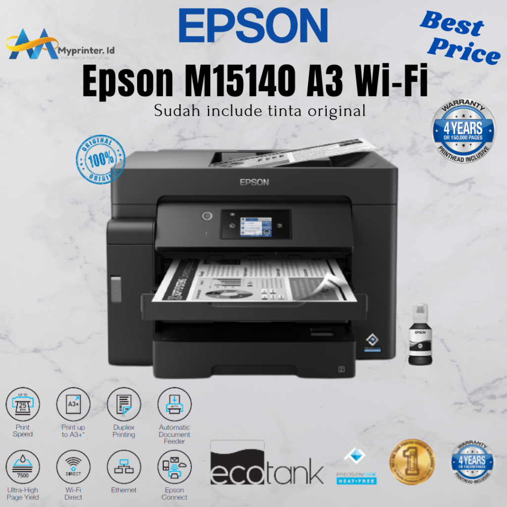 Jual Epson EcoTank Monochrome M15140 A3 Wi-Fi Duplex All-in-One Ink ...