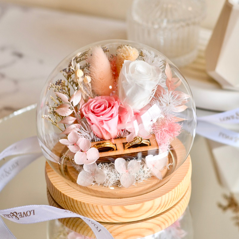 Jual FLOWER RING DOME - Tempat Box Cincin Kalungan Kotak Kalung Lamaran ...